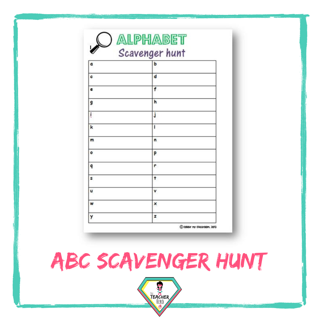 ABC Scavenger Hunt - The Teacher Hero