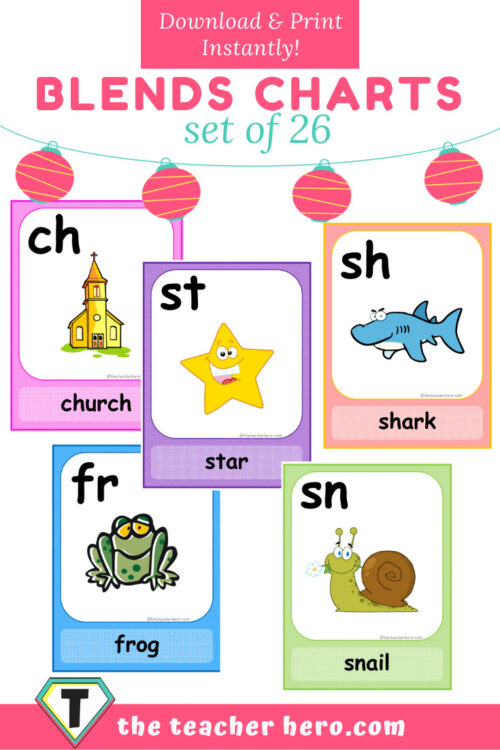 Blends and Digraph Charts - The Teacher Hero