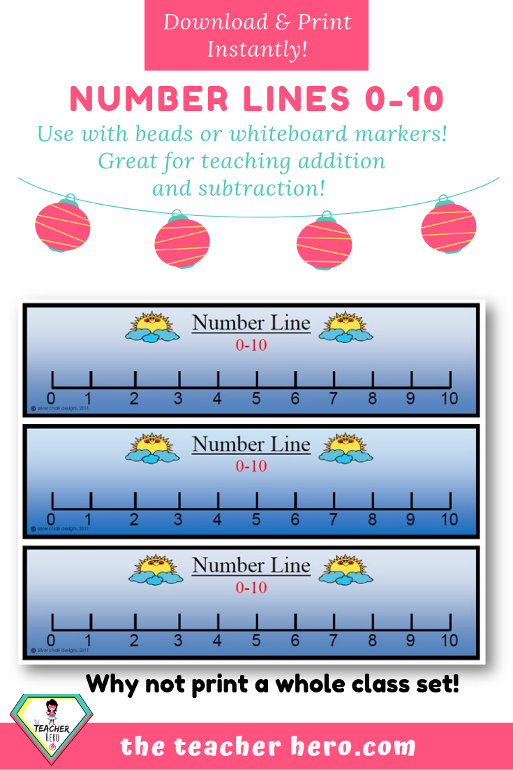 Number Line 0-10 - The Teacher Hero