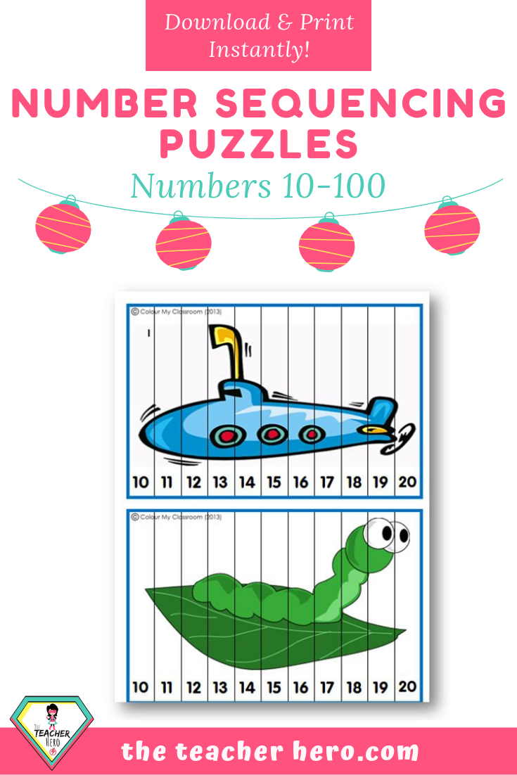 Number Sequencing Puzzles 10-100