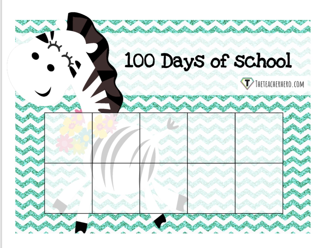 Tropical Jungle 100 Days of School Display