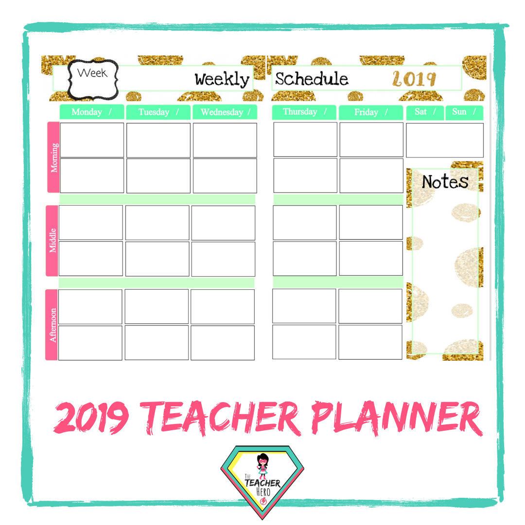2020 Teacher Diary Planner - The Teacher Hero digital and ready to print