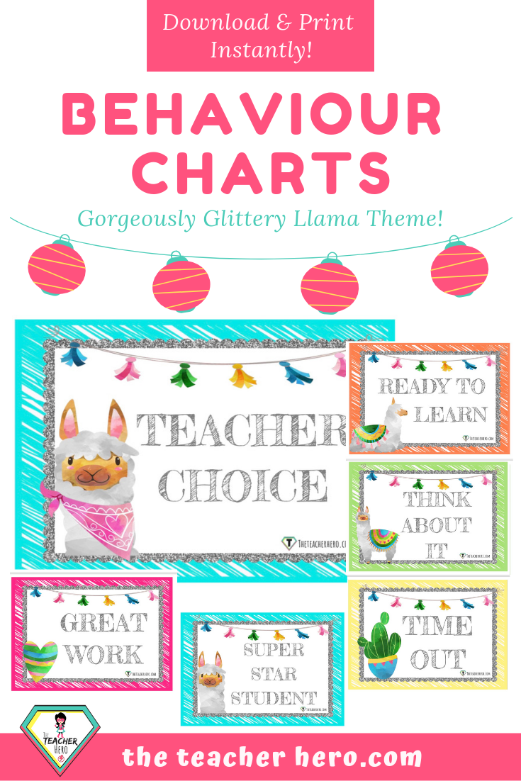 Llama Behaviour Chart - The Teacher Hero