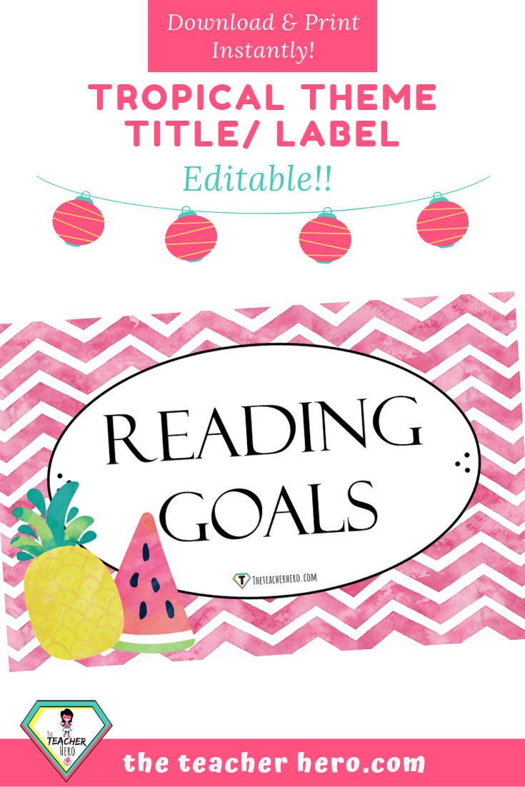 Editable Label Tropical Theme - The Teacher Hero