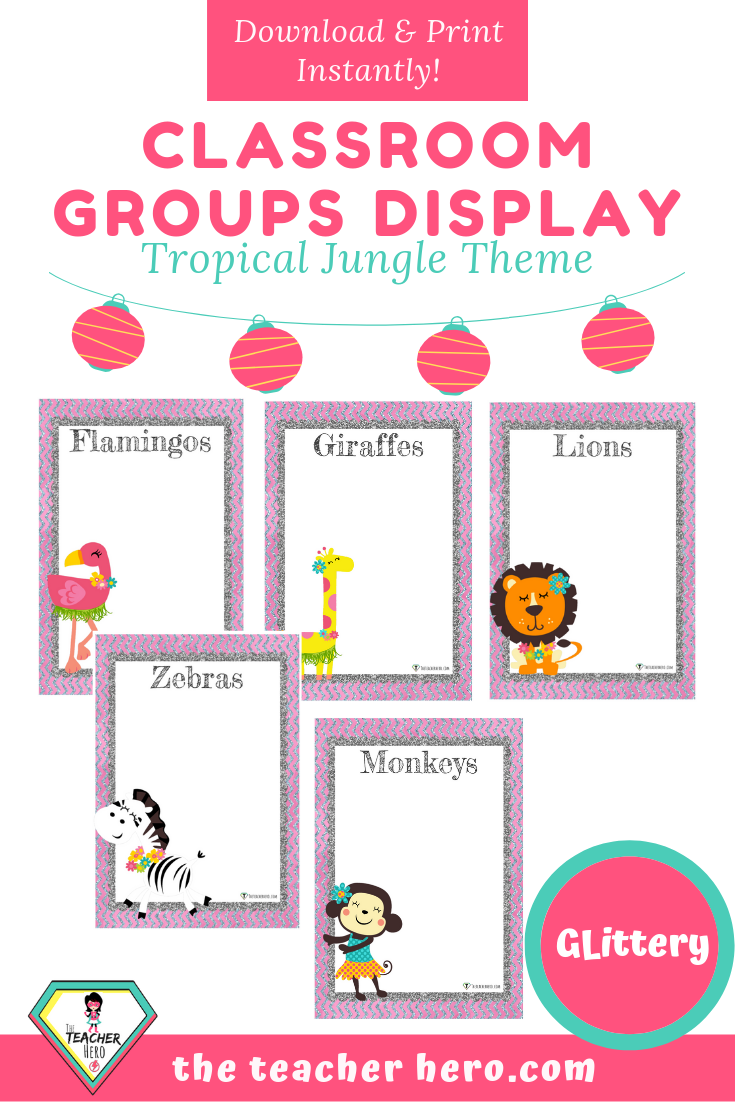 Tropical Jungle Themed Groups - The Teacher Hero