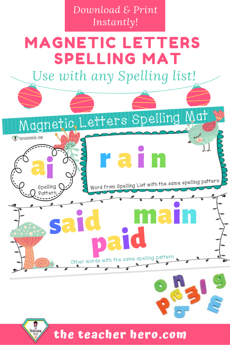 Spelling Activity Mat- for any spelling list! - The Teacher Hero