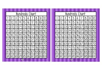 Hundreds Charts - The Teacher Hero- Digital download