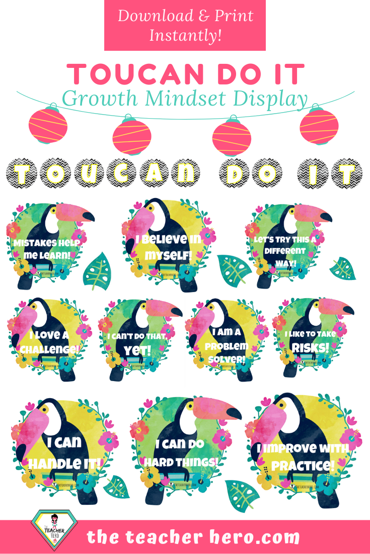 Growth Mindset Display - 'Toucan' Do It! - The Teacher Hero