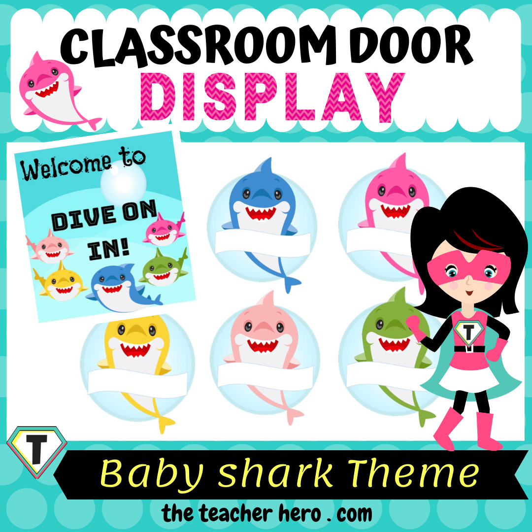 Baby Shark Door Display - The Teacher Hero