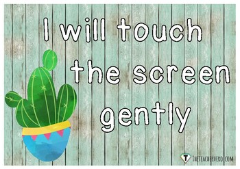 iPad Rules- Llama/Cactus Theme - The Teacher Hero