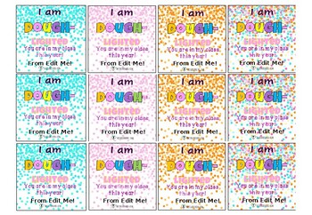 Play dough gift tag- Editable! - Teacher gift- The Teacher Hero