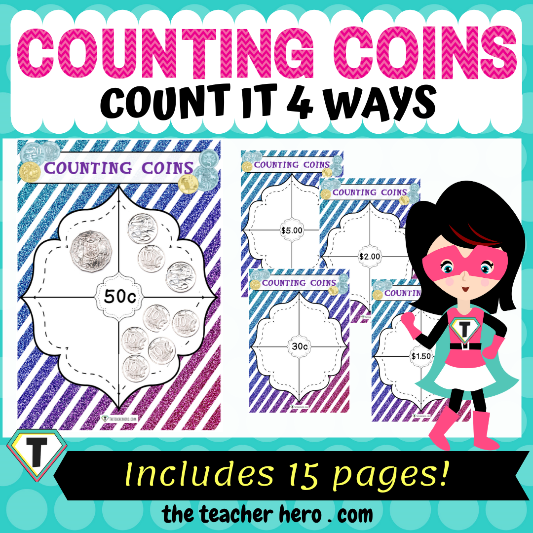 Counting Coins Mats- Set of 15 - The Teacher Hero