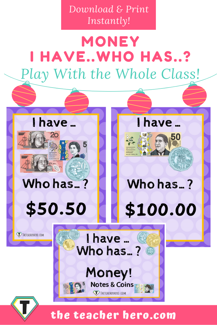 Australian Money Game: Notes and Coins - The Teacher Hero