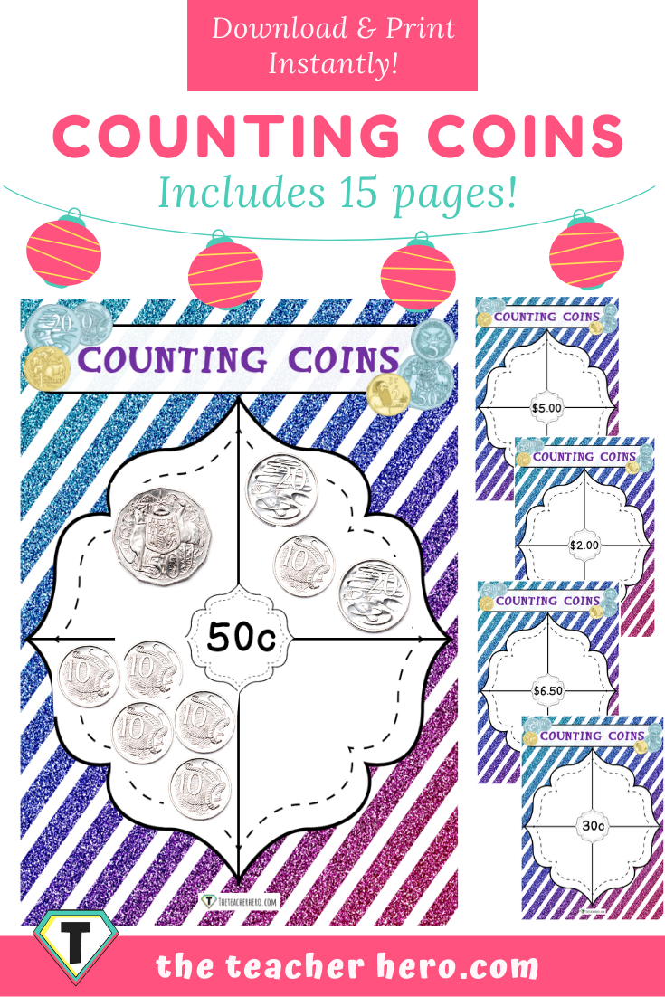 Counting Coins Mats- Set of 15 - The Teacher Hero