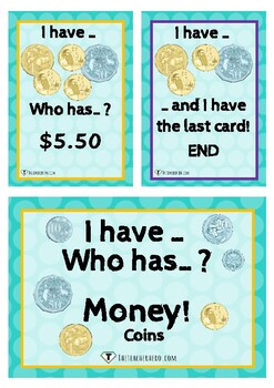 Money Game: I have... who has...? Coins Version