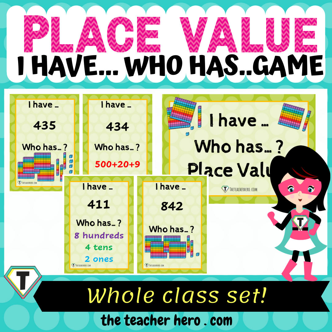 Place Value Game: I have....who has..? - The Teacher Hero