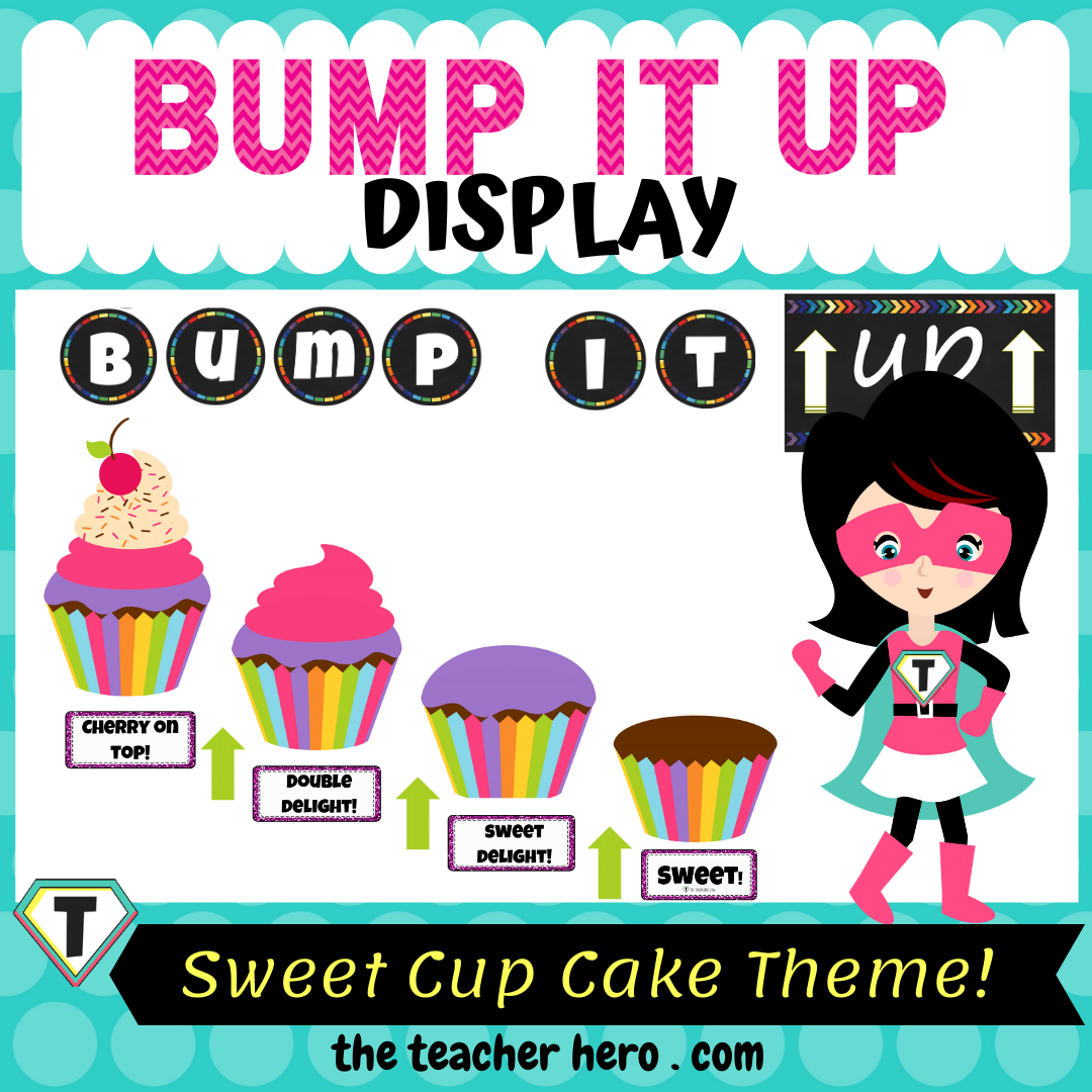 Bump It Up Wall Display- Cupcakes - The Teacher Hero