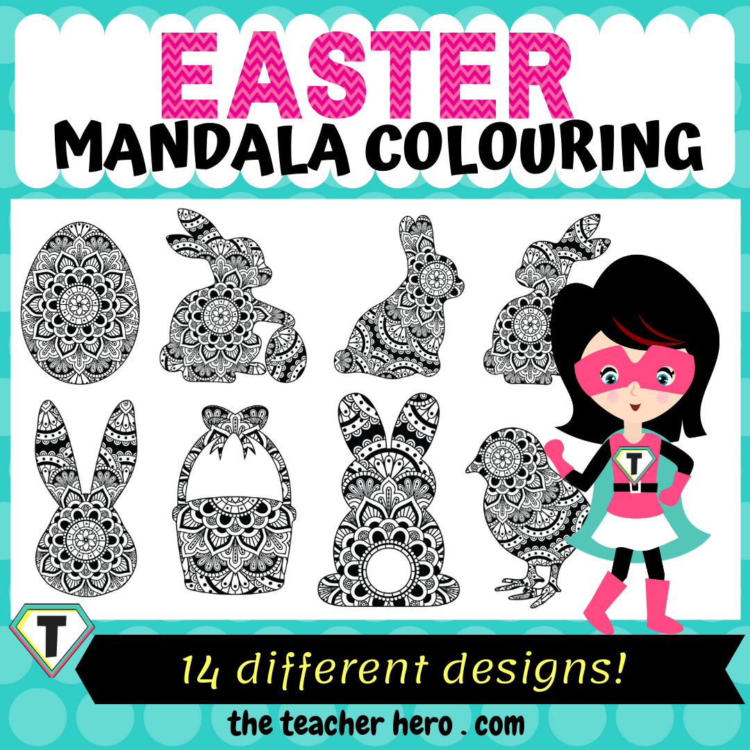 Easter Mindful Colouring - The Teacher Hero