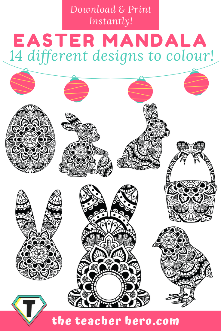 Easter Mindful Colouring - The Teacher Hero