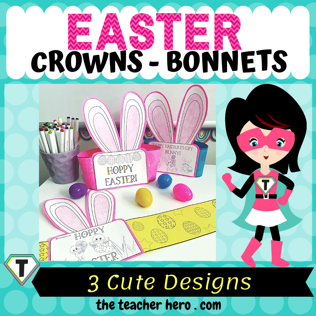 Easter Bonnet Printable - 3 designs - The Teacher Hero