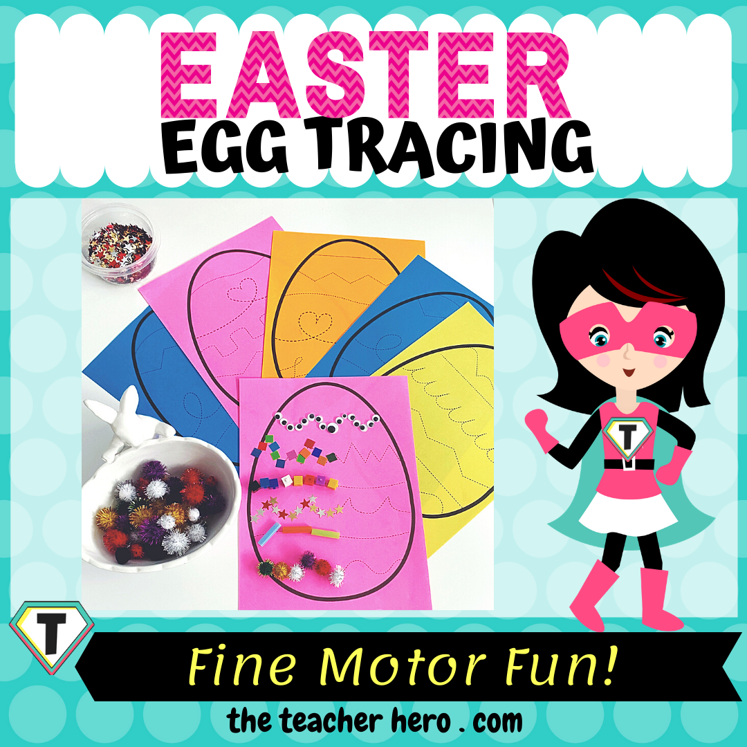 Easter Egg Tracing - Fine Motor Activity - The Teacher Hero