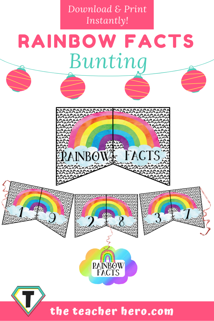 Rainbow Facts Bunting - The Teacher Hero