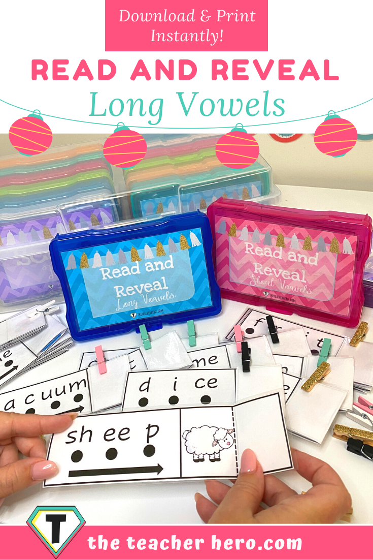 Long Vowel Decoding - Read and Reveal - The Teacher Hero