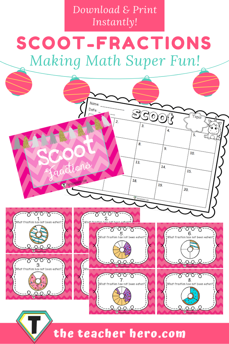Fractions SCOOT Game - The Teacher Hero