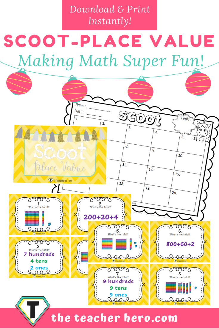 Place Value SCOOT Game - The Teacher Hero