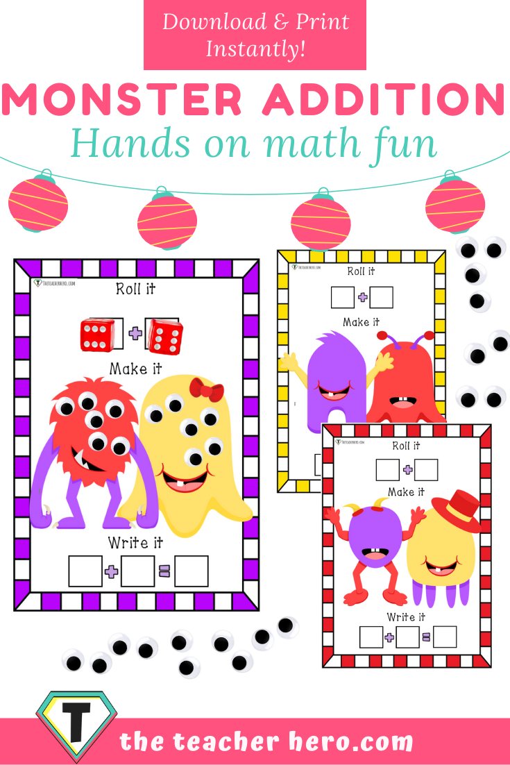 Monster Addition Mats - The Teacher Hero