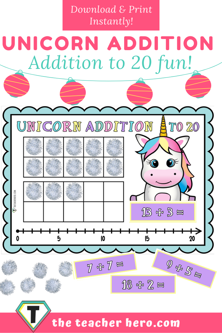 Addition to 20 Unicorn Mats - The Teacher Hero