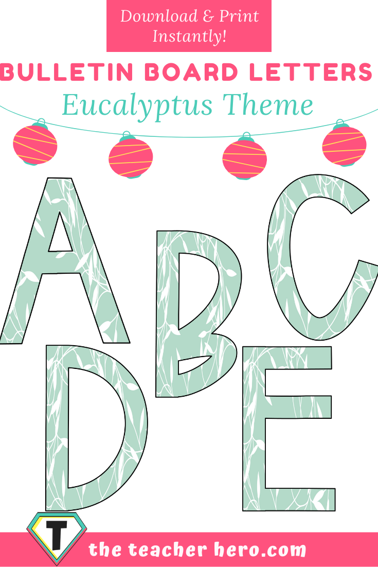 Letters for Bulletin Board -Leaves