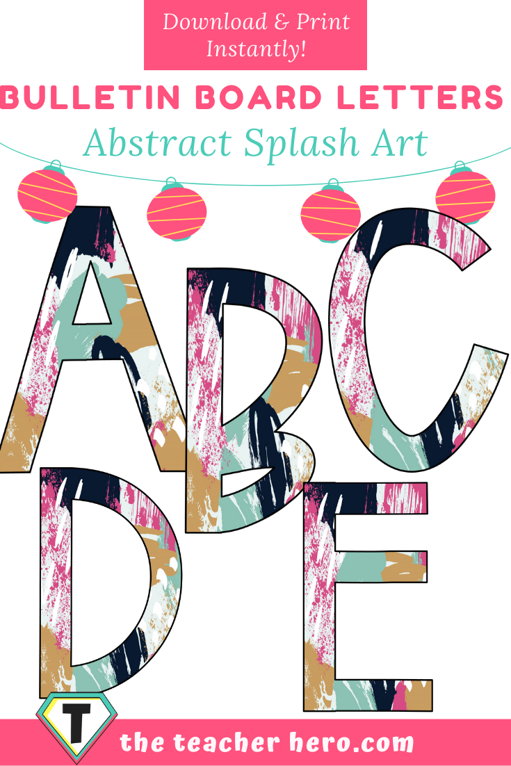 Bulletin Board Letters - Abstract Art
