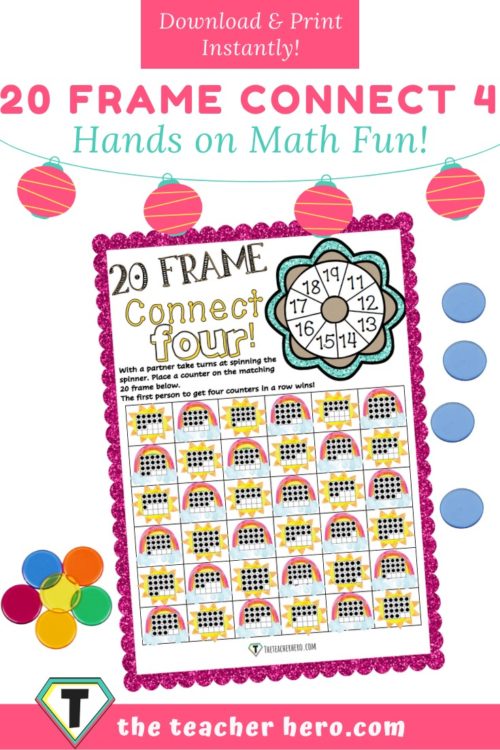 20 Frame Game- Connect 4 - The Teacher Hero