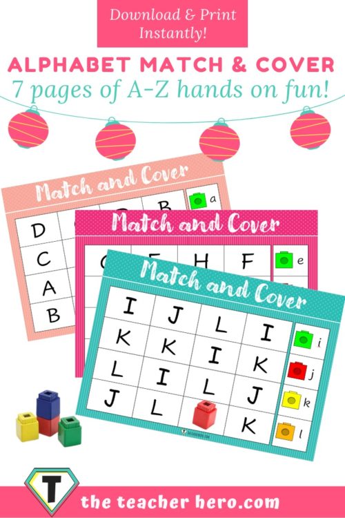 Alphabet Match and Cover - The Teacher Hero