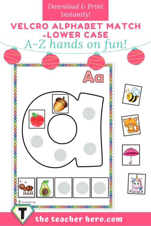 Alphabet Match Activity- Lower Case - The Teacher Hero