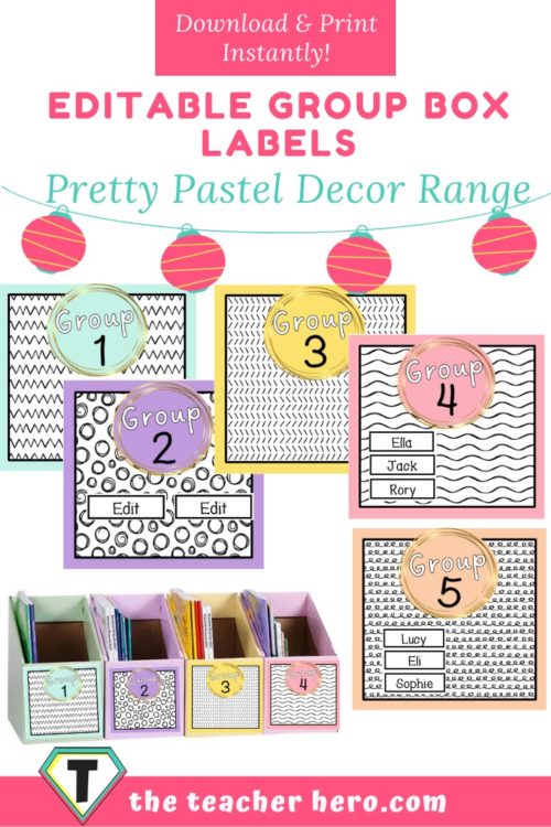 Group Box Labels- Editable - The Teacher Hero