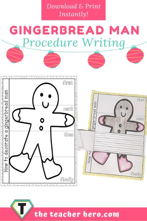 Christmas Procedure Writing-Gingerbread man - The Teacher Hero