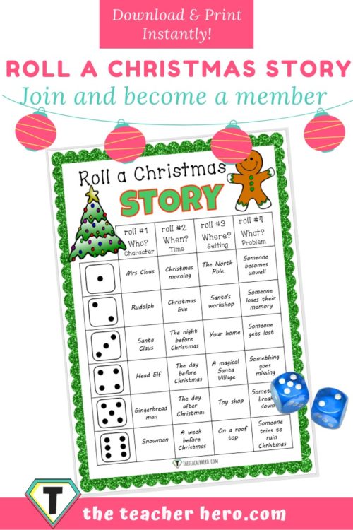 Roll a Christmas Story - The Teacher Hero