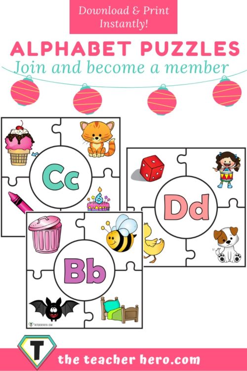 Alphabet Puzzles - The Teacher Hero