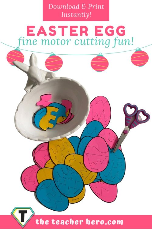 Easter Egg Trace and Cut Activity - The Teacher Hero