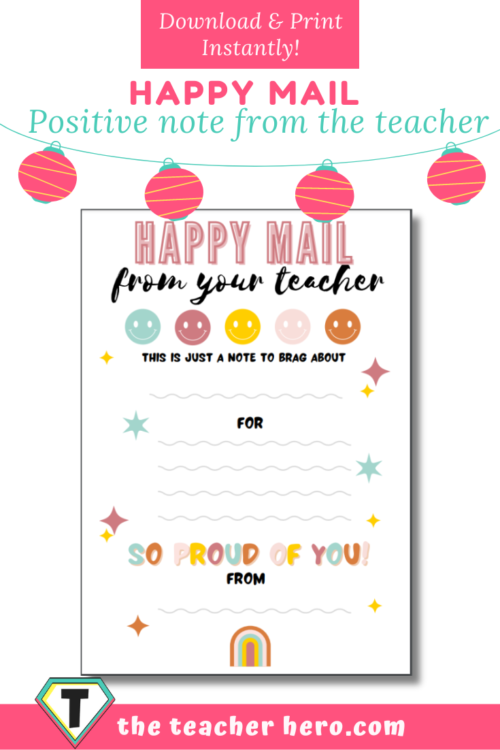 Happy Mail From your Teacher - The Teacher Hero