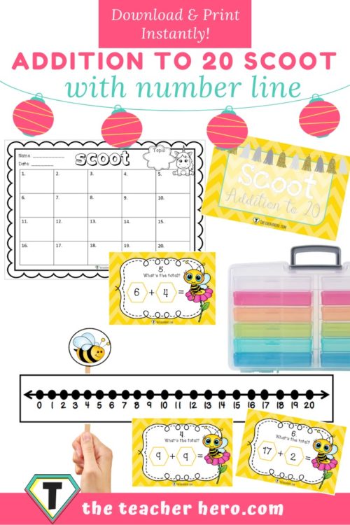 Addition to 20 SCOOT Game - The Teacher Hero