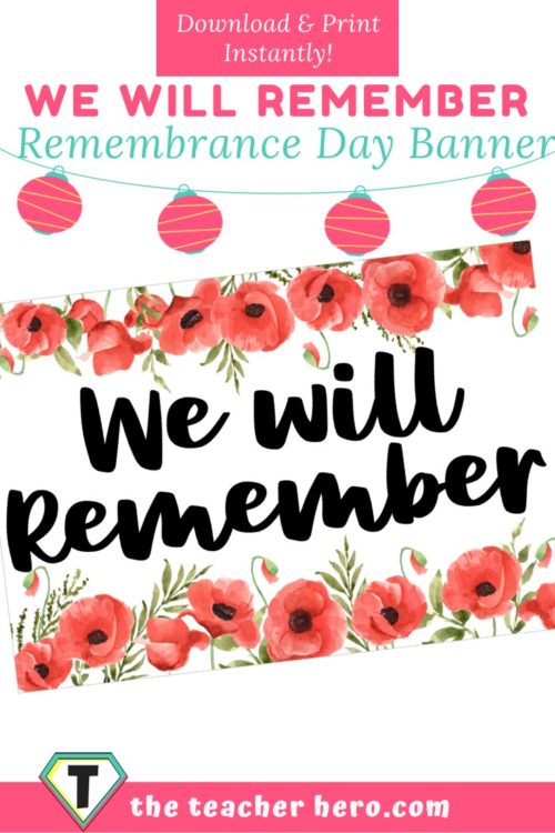 We Will Remember Poster - The Teacher Hero