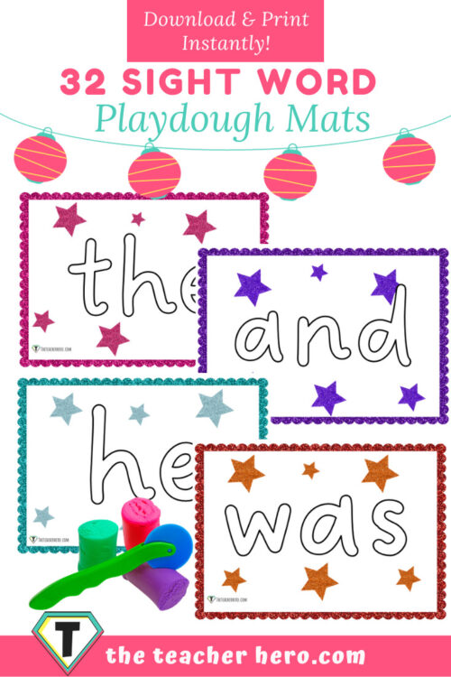 Sight Word Playdough Mats - The Teacher Hero