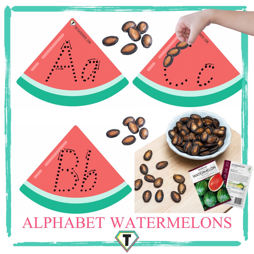 Alphabet Watermelons - The Teacher Hero