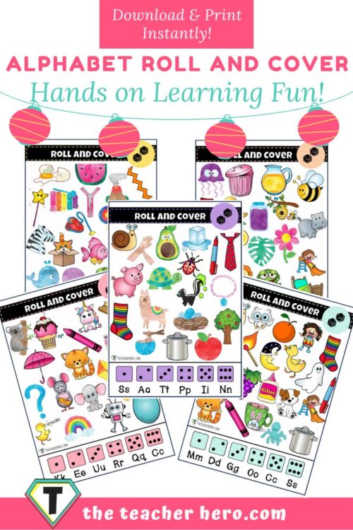 Alphabet Roll and Cover - The Teacher Hero
