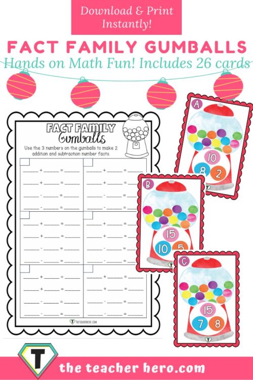 Fact Family Gumballs - The Teacher Hero