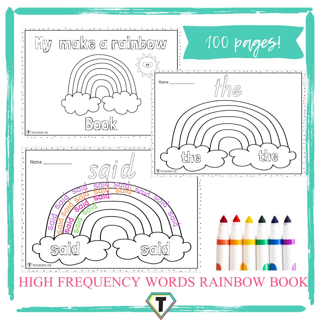 High Frequency Words Rainbow Writing - The Teacher Hero